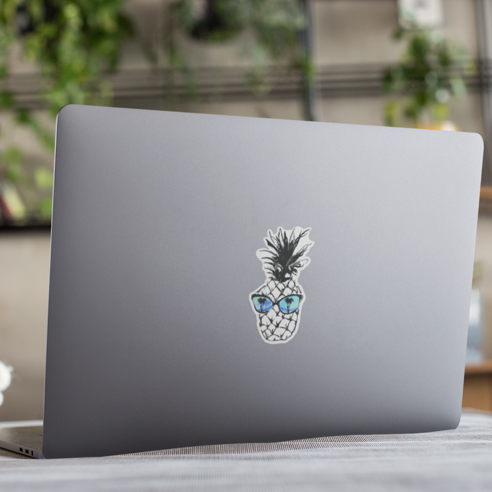 "Hot Pineapple in Blue" Vinyl Sticker/Decal – Buffalo Gals Co.