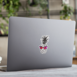 Vinyl Sticker/Decal - "Hot Pineapple in Pink" – Buffalo Gals Co.
