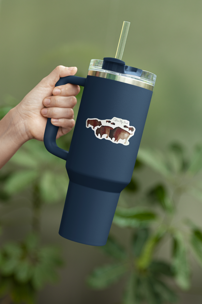 "I Love My Herd" Vinyl Sticker/Decal – Buffalo Gals Co.