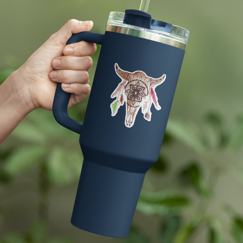 Vinyl Sticker/Decal - "Mandala White Buffalo" – Buffalo Gals Co.